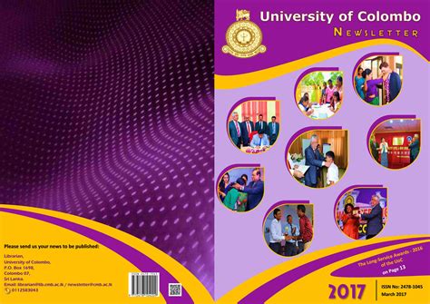 Online Version Of Uoc Newslettermarch 2017 University Of Colombo Sri Lanka