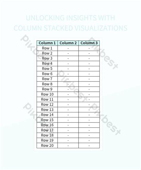 Revealing Insights Through Column Stacked Visualizations Excel Template Free Download Pikbest