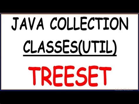 TREESET IN JAVA WITH EXAMPLE YouTube