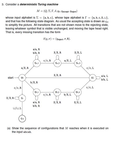 Solved 3 Consider A Deterministic Turing Machine M Q 2