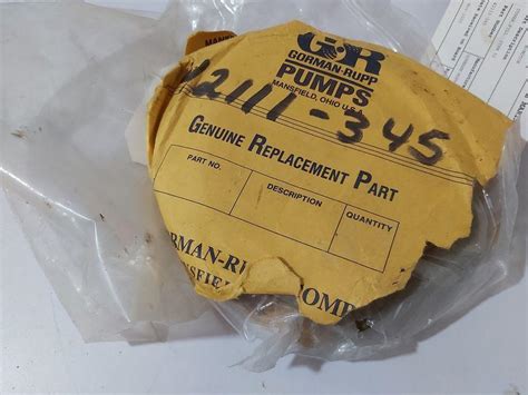 Gorman Rupp 42111 345 Cover Plate Assembly 42111345 S N Ship Spares