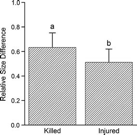 Mean SD Relative Size Difference RSD Between Male Cannibals And Download Scientific