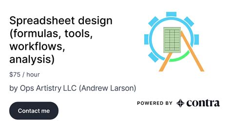 Spreadsheet Design Formulas Tools Workflows Analysis By Ops Artistry Llc Andrew Larson