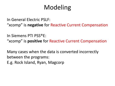 Ppt Modeling Line Drop Compensation Reactive Current Compensation