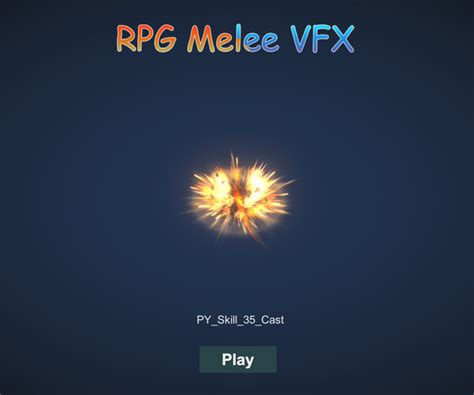 Artstation Unity Rpg Melee Vfx Visual Effects Game Assets