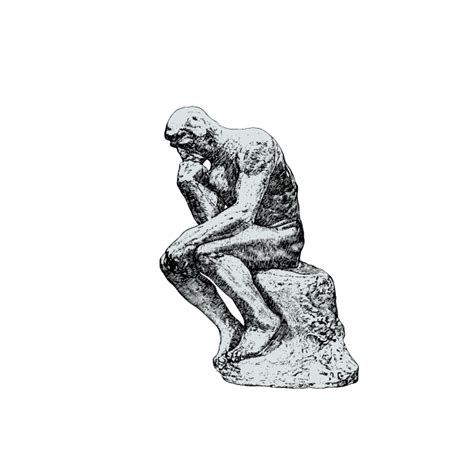 Statue Of A Thinking Man Free Svg