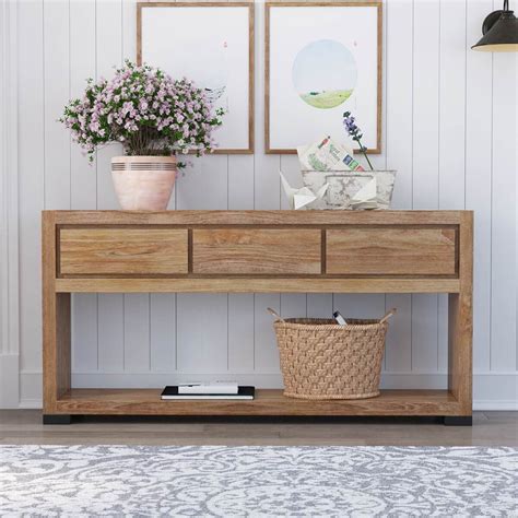Wooden Console Table For Hallway