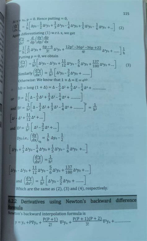 Campus Book Unit Vi Numerical Differentiation And Integration
