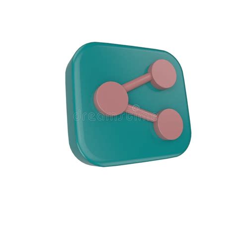 Minimal 3d Illustration Share Link Icon Share Social Media Links Stock Illustration