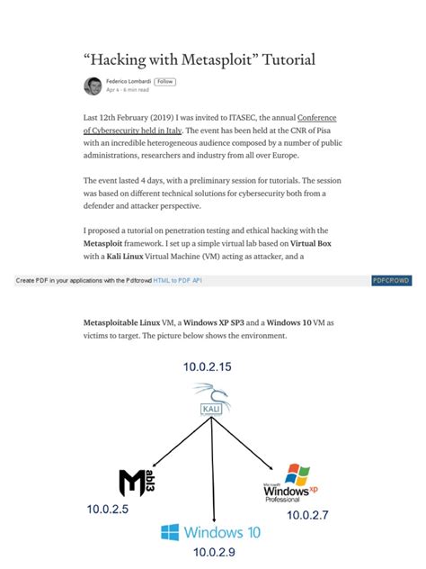 Hacking With Metasploit Tutorial Pdf Cyberspace Information
