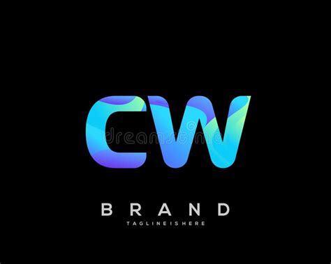 Cw Circle Shape Letter Logo Design Stock Vector Illustration Of Creative Background 129058261