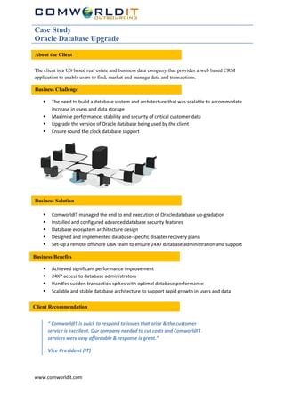 Oracle Database Upgrade Case Study PDF
