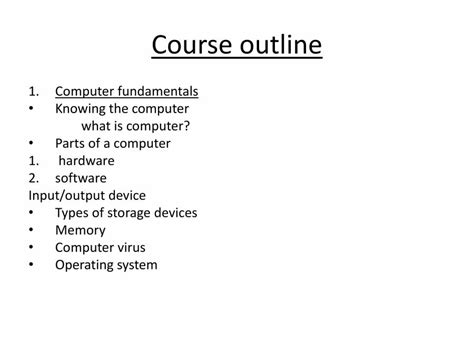 Basic Computer Course PowerPoint Slides LearnPick India