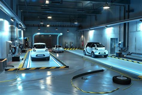 Autonomous Vehicle Testing Facility Premium Ai Generated Image