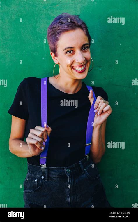 Female Suspenders Hi Res Stock Photography And Images Alamy