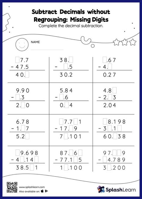 Subtracting Decimals