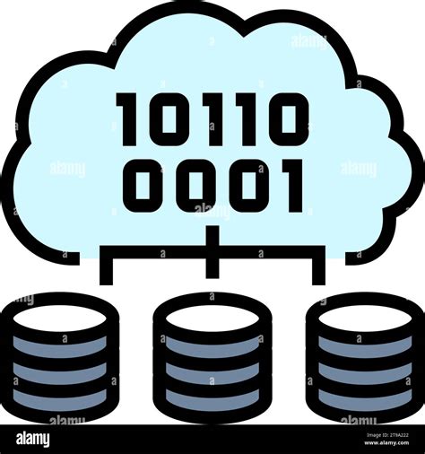 Cloud Computing Software Color Icon Vector Illustration Stock Vector Image And Art Alamy