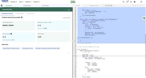 codingjourney problemsolving java linkedlists geeksforgeeks