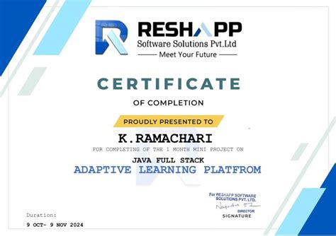 Javafullstack Certification Softwaredevelopment Reshapp Kandukuri