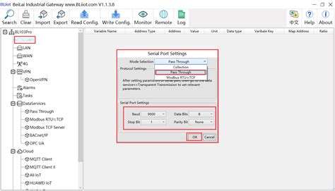 BLIIoT IoT Gateway BL110 Application 27 Transparent Transmission