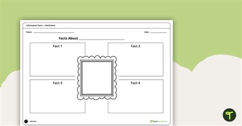 Facts About Informative Texts Worksheet Teach Starter