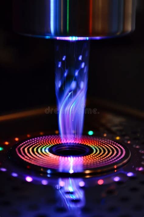 Colorful Light Patterns Emerge From A Circular Heat Source During An Experimental Display Of