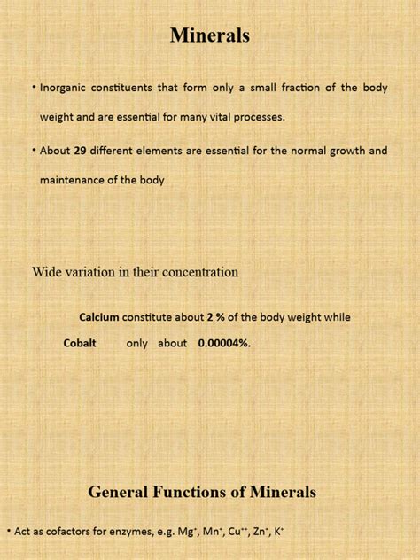 Minerals Classification Pdf Calcium Selenium