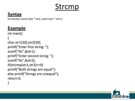 String Functions In C Pptx Web Development Internet