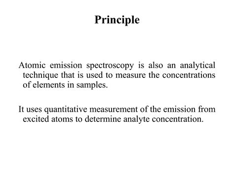 Atomic Emission Spectroscopy PPT