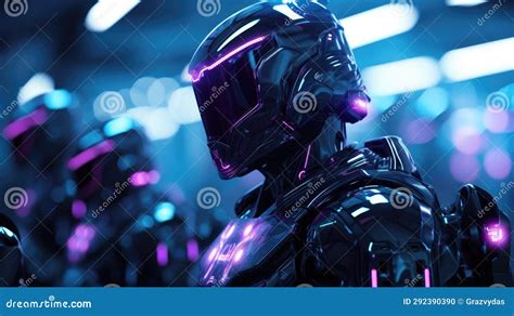 robots army commander automation of robotic technical processes created with generative ai