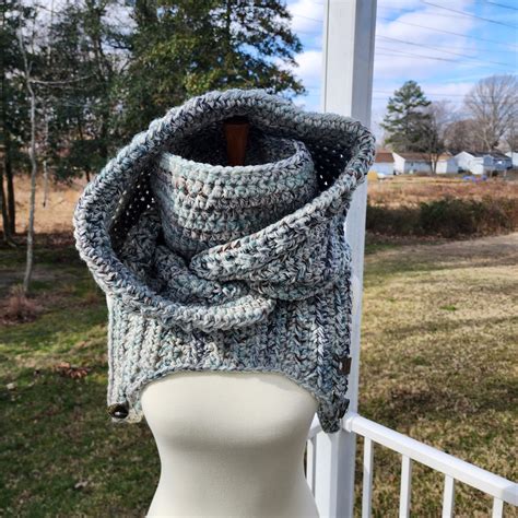 Matrixx Hood Crochet Matrixx Hood Crochet Hooded Cowl Etsy