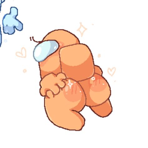 Rule 34 Among Us Among Us Orange Big Ass Blush Blushing Blushing At Viewer Fat Ass Grabbing