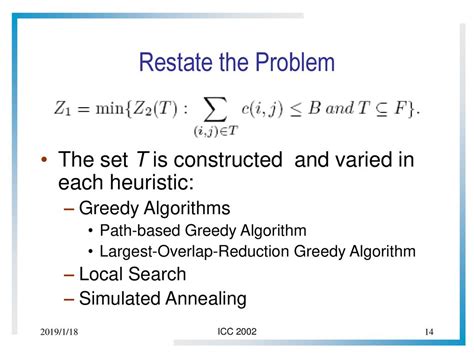 Algorithms For Budget Constrained Survivable Topology Design Ppt Download