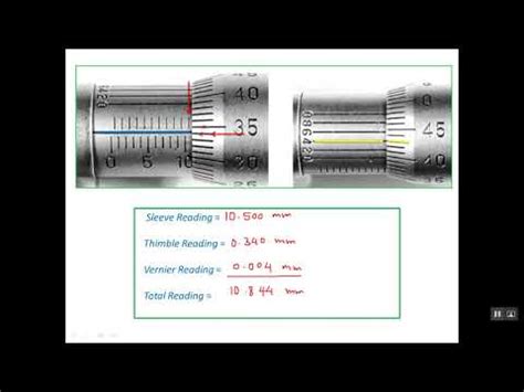Reading A Depth Micrometer