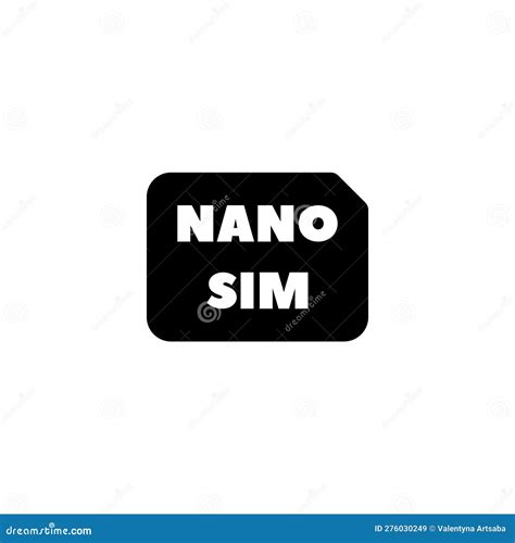 Nano Sim Card Gsm Micro Chip Simcard Flat Vector Icon Illustration Simple Black Symbol On