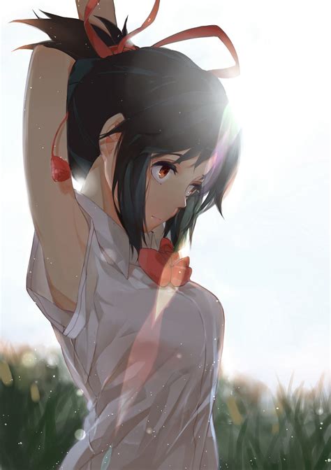 Miyamizu Mitsuha Kimi No Na Wa Drawn By Hana Mori Danbooru