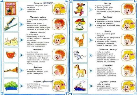 Артикуляционная гимнастика для детей в картинках