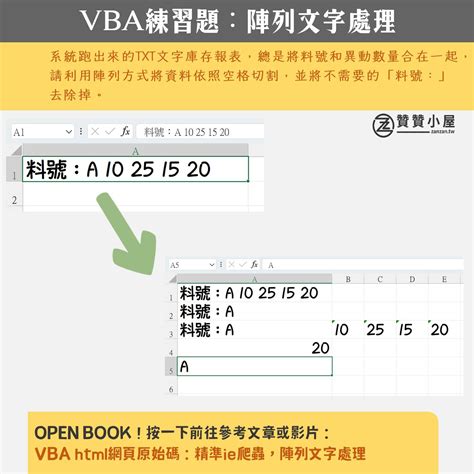 Excel Vba程式設計 Vba練習題：陣列文字處理