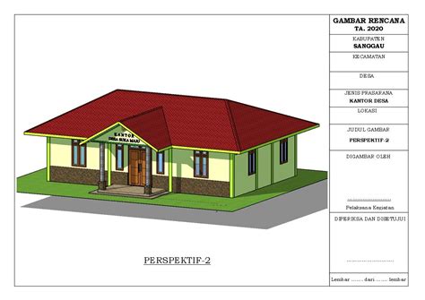 Infrastruktur Perdesaan Desain Dan Rab Pembangunan Kantor Desa Konstruksi Beton