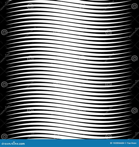 Abstract Background With Horizontal Wave Lines Stock Vector Illustration Of Decor Contrast