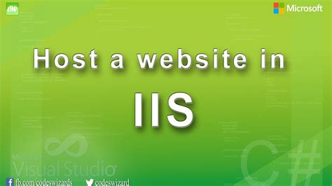 How To Host An Aspnet Website In Iis Youtube