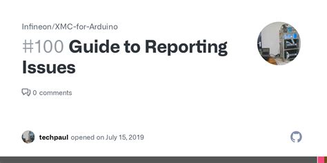 Guide To Reporting Issues · Issue 100 · Infineon Xmc For Arduino · Github