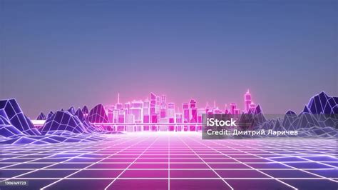 미래지향적인 디지털 스마트 시티 비즈니스 및 기술 개념 3d 일러스트 네온에 대한 스톡 사진 및 기타 이미지 네온 형광색의 도시 Istock