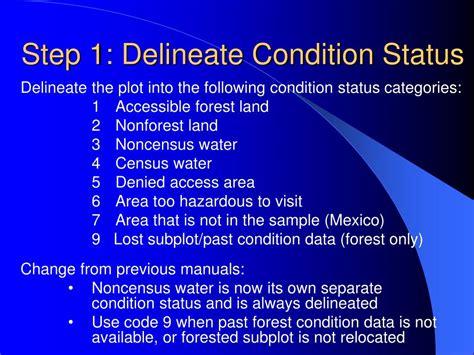 Ppt National Manual Version 155 Forest Land Condition Determination