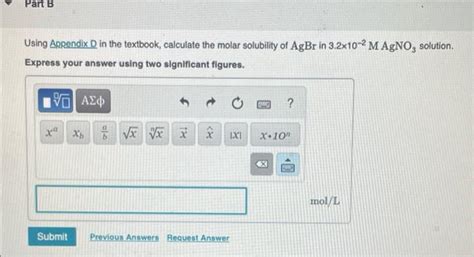 Solved Using Appendix D In The Textbook Calculate The Molar