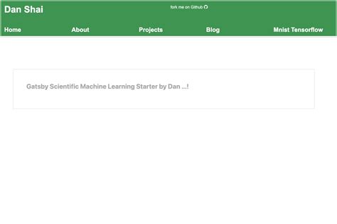 Gatsby Machine Learning Starter