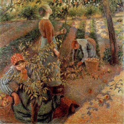 Apple Picking 1886 By Camille Pissarro Artchive