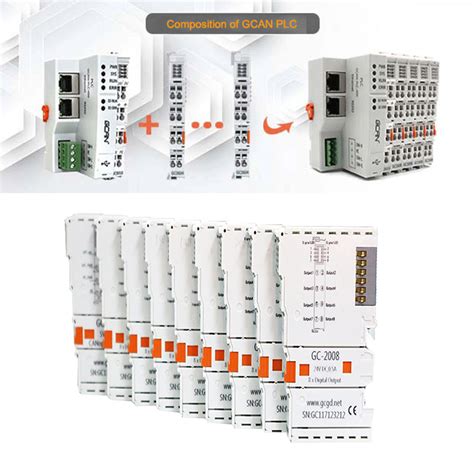 Gcan PLC Modular And Freely Expandable Programmable Logic Controller PLC PLC And Programmable