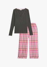 Marks And Spencer Henley Flatpack Set Pijama Charcoal Mixgris Zalandoes