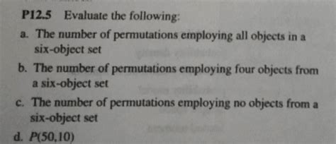 solved p12 5 ﻿evaluate the following a ﻿the number of